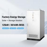 China 261kWh 125kW Liquid Cooling Battery Energy Storage System for Industrial Solar Projects for sale