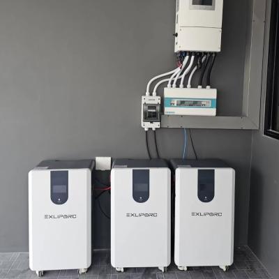 China EXLIPORC 51.2V LiFePO4 Solar Battery Pack 15KWH 30KWH Hybrid Grid Wall Mount Floor Mount ESS Home Energy for sale