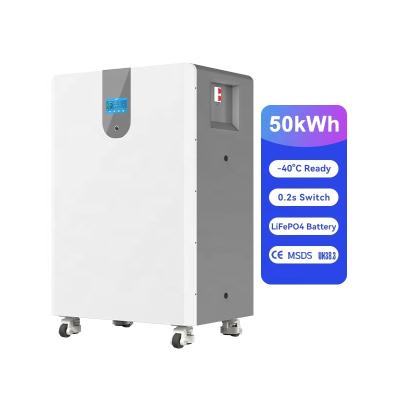 China LiFePO4 Battery Pack 48V 51.2V 10kWh to 50kWh Hybrid Grid Solar Energy Storage for sale