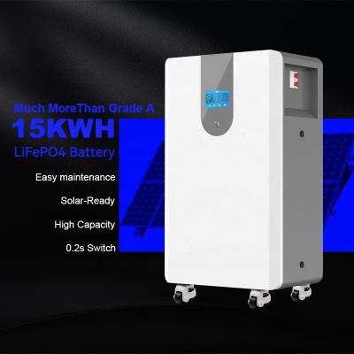 China Hybrid Split CAN LiFePO4 48V 15kWh Solar Energy Storage Battery for Home System for sale