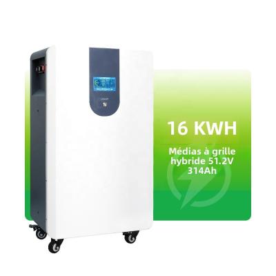 China 51.2V 15kWh LiFePO4 Lithium Battery for Solar Energy System CE Certified for sale