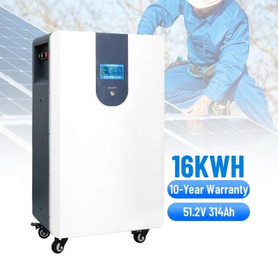 China 51.2V 314Ah Lithium Battery 16kWh Home Energy Storage System with IP65 Protection and 10000 Cycles for sale