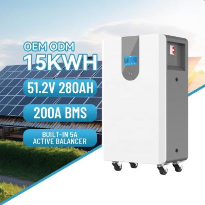 China 51.2V 200Ah 10KWh Wall Mounted LiFePO4 Lithium Ion Battery for Solar Energy Storage for sale