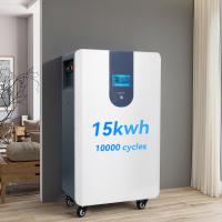 China 15kWh 300Ah Wall Mounted LiFePO4 Battery 51.2V 10000 Cycles Solar Energy Storage for sale