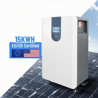 China 15Kwh Wall Mounted LiFePO4 Home Energy Storage Battery 10000 Cycles Smart BMS Expandable to 225Kwh for sale