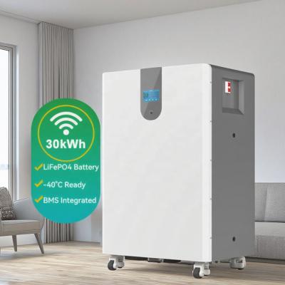 China EXLIPORC 30kWh 600Ah LiFePO4 Solar Battery 51.2V with 8000 Cycle Life and 5-Year Warranty for sale