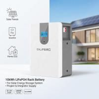 China 10.24kWh LiFePO4 Rack Battery 51.2V 200Ah 5000 Cycles Solar Energy Storage for sale