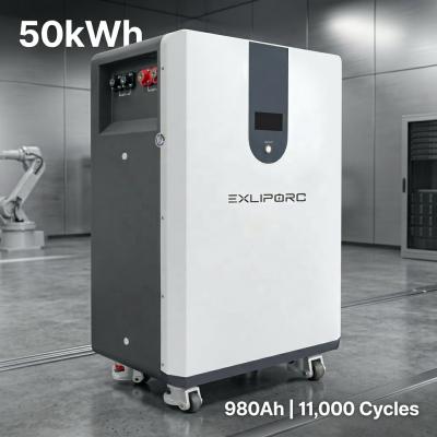China 51.2V 900Ah 46kWh Stackable LiFePO4 Battery with Intelligent BMS for Solar and Backup Power for sale