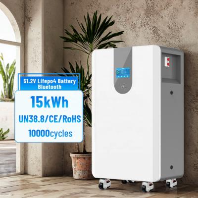 China 51.2V 300Ah 15kWh Floor Mounted LiFePO4 Lithium Battery Pack for Solar Energy Storage for sale