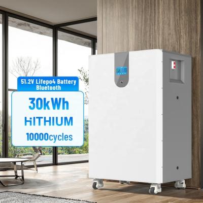 China 51.2V 30kWh LiFePO4 Hybrid Grid Home Energy Storage Battery System for sale