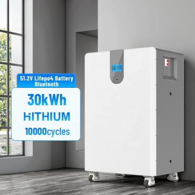 China 30kWh LiFePO4 Lithium Battery Pack with Hybrid Grid Connection and BMS for Home Energy Storage for sale