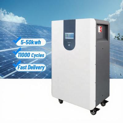 China 51.2V 280Ah LiFePO4 Wall-Mounted Solar Battery 10kWh 15kWh Energy Storage System for sale