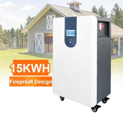 China EU Certified Hybrid Grid LiFePO4 Battery 15kWh 51.2V Wall-Mounted Solar Power System for Home Energy Storage for sale