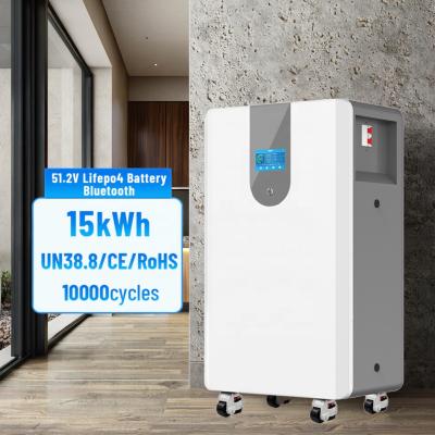 China 51.2V 300Ah LiFePO4 Household Battery Bank with Smart BMS for Solar Hybrid Grid Storage for sale