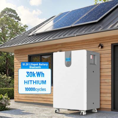 China 51.2V 600Ah 30kWh LiFePO4 Solar Battery Storage System for Hybrid Home Energy for sale