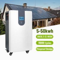 China Exliporc 48V 5kWh-15kWh LiFePO4 Solar Battery Wall-Mounted Home Energy Storage System with BMS for sale