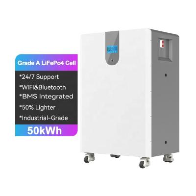 China 51.2V 50kWh LiFePO4 Battery 16S3P 200A BMS 980Ah Home Energy Storage for sale
