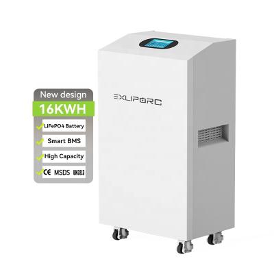 China 51.2V 100Ah 200Ah LiFePO4 Lithium Battery Pack Wall Mounted Touchscreen 8000 Cycles Home Power Supply for sale