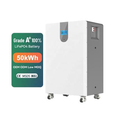 China 48V 51.2V 980Ah 50KWh LiFePO4 Battery 8000 Cycles Built-in BMS for Solar Energy Storage for sale