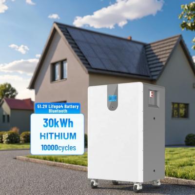 China 30kWh 51.2V LiFePO4 Home Battery System 10000 Cycles Solar Energy Storage for sale