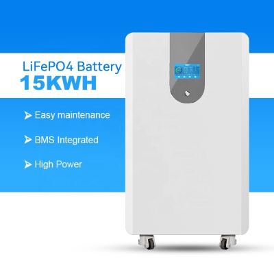 China EXLIPORC 51.2V 15kWh Wall-Mounted LiFePO4 Battery Pack for Solar Energy Storage with BMS for sale