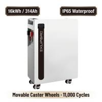 China 16kWh 51.2V IP65 Outdoor LiFePO4 Battery with Mobile Wheels for Solar Energy Storage for sale