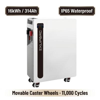 China 16kWh 51.2V IP65 Outdoor LiFePO4 Battery with Mobile Wheels for Solar Energy Storage for sale