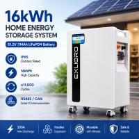 China Exliporc LVB16WT 16kWh IP65 LiFePO4 Battery 51.2V 100A 11000 Cycles Solar Storage for sale