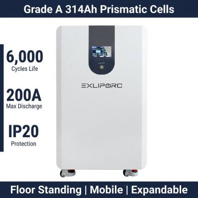 China High Capacity 16kWh-50kWh LFP Battery Cabinet with RS485 Communication Interface and Customizable Voltage 48V-400V for sale