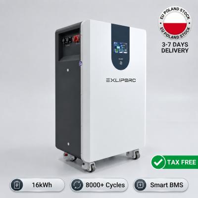 China EXLIPORC 16.5kWh 51.2V 324Ah LiFePO4 Home Battery - [Poland Stock] 8000+ Cycles Ultra-Long Life Battery for European Smart Homes for sale