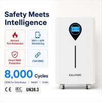 China 16kWh 51.2V 314Ah LiFePO4 Solar Battery with EV Blade Cells and 8000 Cycles for Home Energy Storage for sale