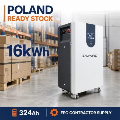 China 16kWh 51.2V 8000 Cycles Home Energy Storage Battery LiFePO4 Solar Battery for Off-Grid Backup for sale