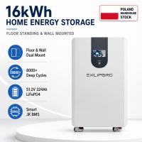 China 51.2V 16kWh Wall Mounted Home Energy Storage Battery with JK Active Balance BMS and EU Warehouse Stock for sale