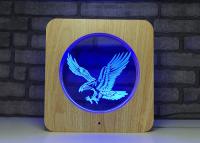 China Eagle Night Light 3D Illusion Table Lamp , 3D LED Illusion Light Home Decor for sale