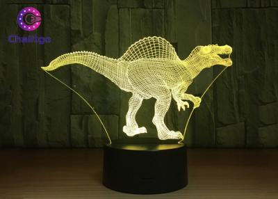 China RGB 3D Dinosaur Night Light Touch Screen Spinosaurus Thanksgiving Gifts for sale