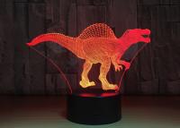 China RGB 3D Dinosaur Night Light Touch Screen Spinosaurus Thanksgiving Gifts for sale