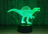 China RGB 3D Dinosaur Night Light Touch Screen Spinosaurus Thanksgiving Gifts for sale
