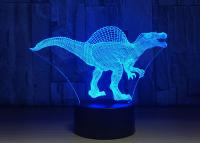 China RGB 3D Dinosaur Night Light Touch Screen Spinosaurus Thanksgiving Gifts for sale