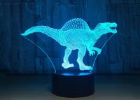 China RGB 3D Dinosaur Night Light Touch Screen Spinosaurus Thanksgiving Gifts for sale
