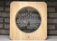 China Acrylic 3D LED Illusion Lamps Plastic Wooden Grain Visual Light Smart Color Changing for sale