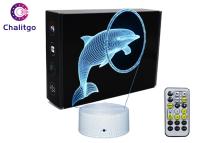 China Dolphin Optical 3D LED Illusion Lamps Base 87*87*38mm RGB Color Decoration for sale