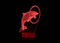 China Dolphin Optical 3D LED Illusion Lamps Base 87*87*38mm RGB Color Decoration for sale
