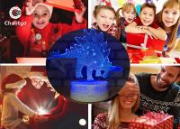 China ABS 3D LED Night Light , 3D Illusion Table Lamp Dinosaur Toys AA Battery for sale