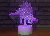 China ABS 3D LED Night Light , 3D Illusion Table Lamp Dinosaur Toys AA Battery for sale