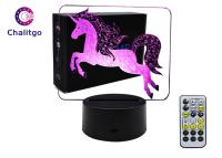 China 4.5~5V 3D LED Illusion Lamps Child Gifts Age 2 Unicorn For Christmas New Year for sale