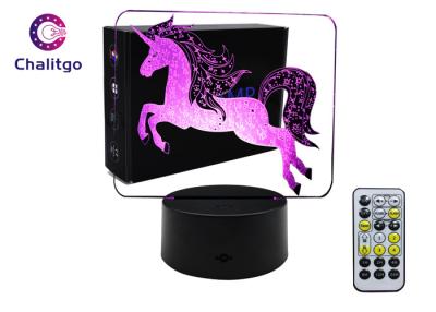 China 4.5~5V 3D LED Illusion Lamps Child Gifts Age 2 Unicorn For Christmas New Year for sale