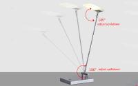 China Beside 8W Dimmable LED Table Lamp Silver COB 180 Degree Rotating 460 LM for sale
