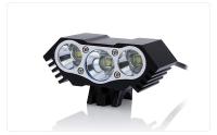 China Waterproof Flashing LED Bike Lights X3 USB Charging Off - Road Bicycle Front for sale