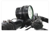 China Black Red Flashing LED Bike Lights 11 Gree LEDs T6 6600 MAh AC 100~240V for sale