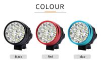 China Black Red Flashing LED Bike Lights 11 Gree LEDs T6 6600 MAh AC 100~240V for sale